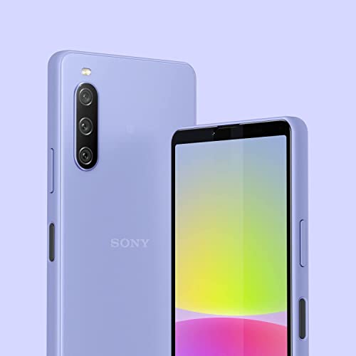 Sony Xperia 10 IV XQ-CC72 5G Dual SIM 128GB 6GB RAM Factory Unlocked (GSM Only | No CDMA - not Compatible with Verizon/Sprint) β Lavender