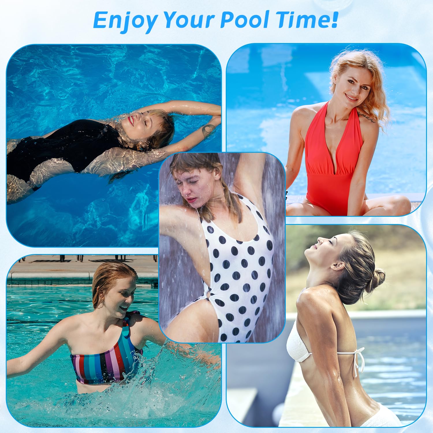 KSang Waterproof Bathing-Suit Padding Inserts - Swimsuit Padding Inserts Push up for Women | 2 Pairs Sewn-Edge Bikini Inserts for D Cup