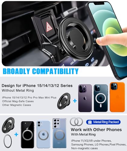 Mengfly Car Phone Holder Mount, for Toyota Corolla 2024 2023 2022 2021 2020, Air Vent Stand, Magsafe Magnetic Navigation Bracket, for Magsafe Case, iPhone 15 14 13 12 Pro Max Plus Mini, All Phones
