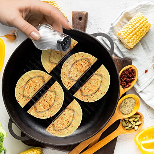 Yaoxianwu Taco Shell Mold Stand - Stainless Steel Tacos Shells Maker for Baking, Fryer or Air Frying Make Crispy Flat-Bottom Tacos Shells Holder Stand Tortilla Maker at Home (Pack of 2 Sets)