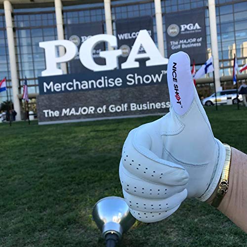 Nice Shot "Thumbs Up White Cabretta Leather Golf Glove Women's Right Hand - Medium