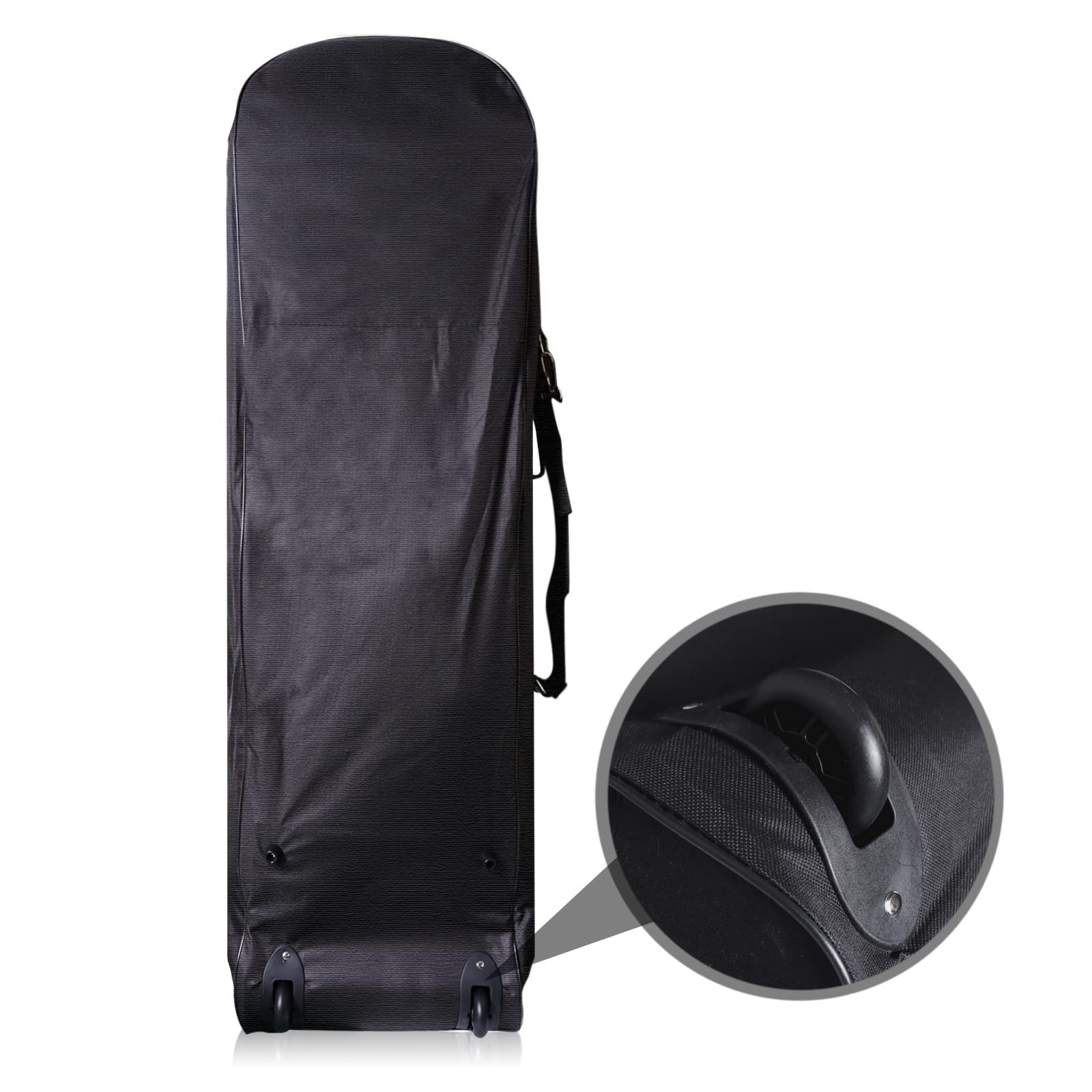 SOHAPY Golf Travel Bag and Support Rod, Universal Size Folding Bag with Wheels for Airlines Travel Golf Club Bag Accessories (Black)