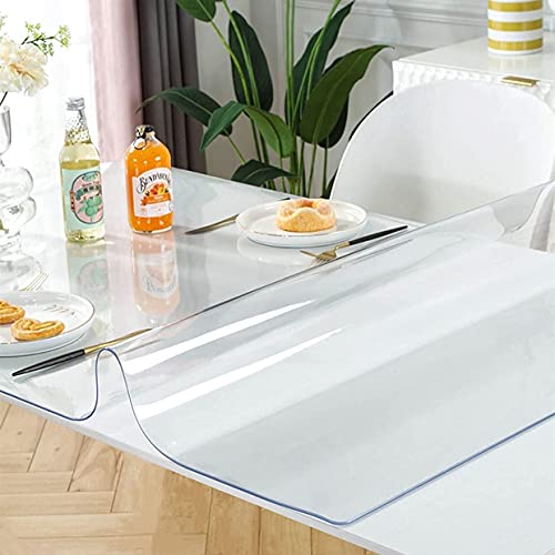 LovePads 1.5mm Thick 42 x 60 Inch Clear Table Cover Protector, Clear Table Protector for Dining Room Table, Plastic Table Cover, Dining Table Protector, Table Pads for Dining Room Table