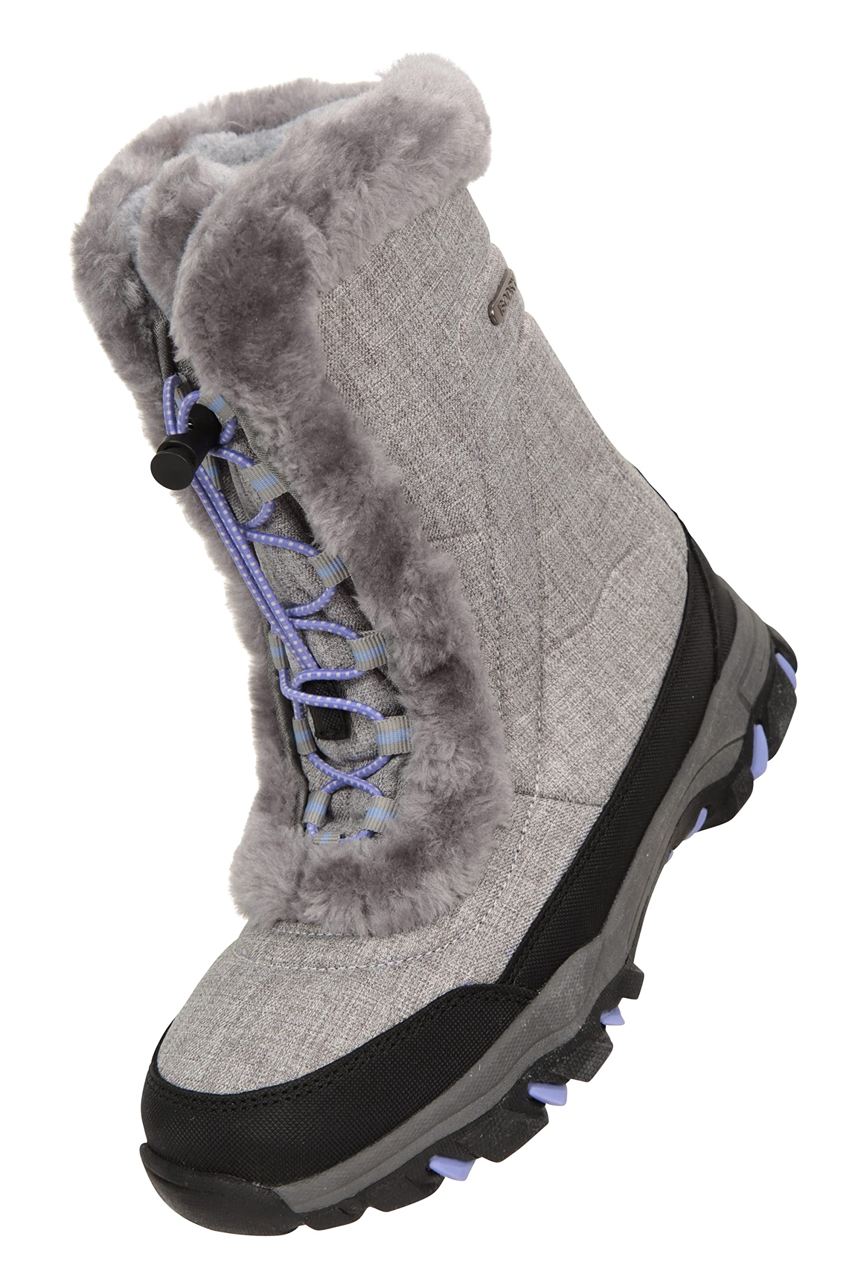 Mountain Warehouse Ohio Youth Snow Boots - Kids Warm Winter Shoes Dark Grey Kids Shoe Size 5 US