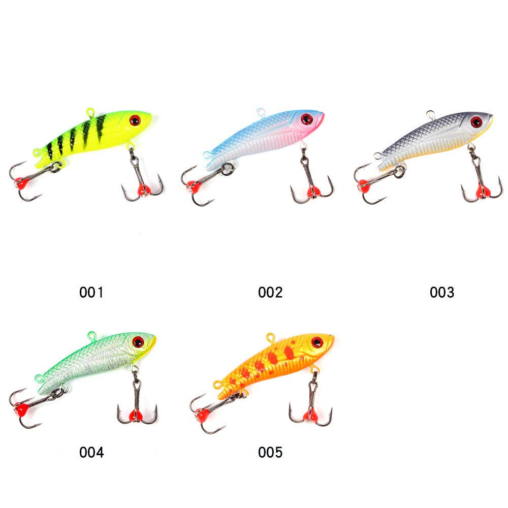 LOVEPET Ice Fishing Bait,Simulation Bait,Ice Hook,Three Hooks,Lures Bait,Fake Bait,Fishing Tackle,5cm, 20g/30g,8 Pcs