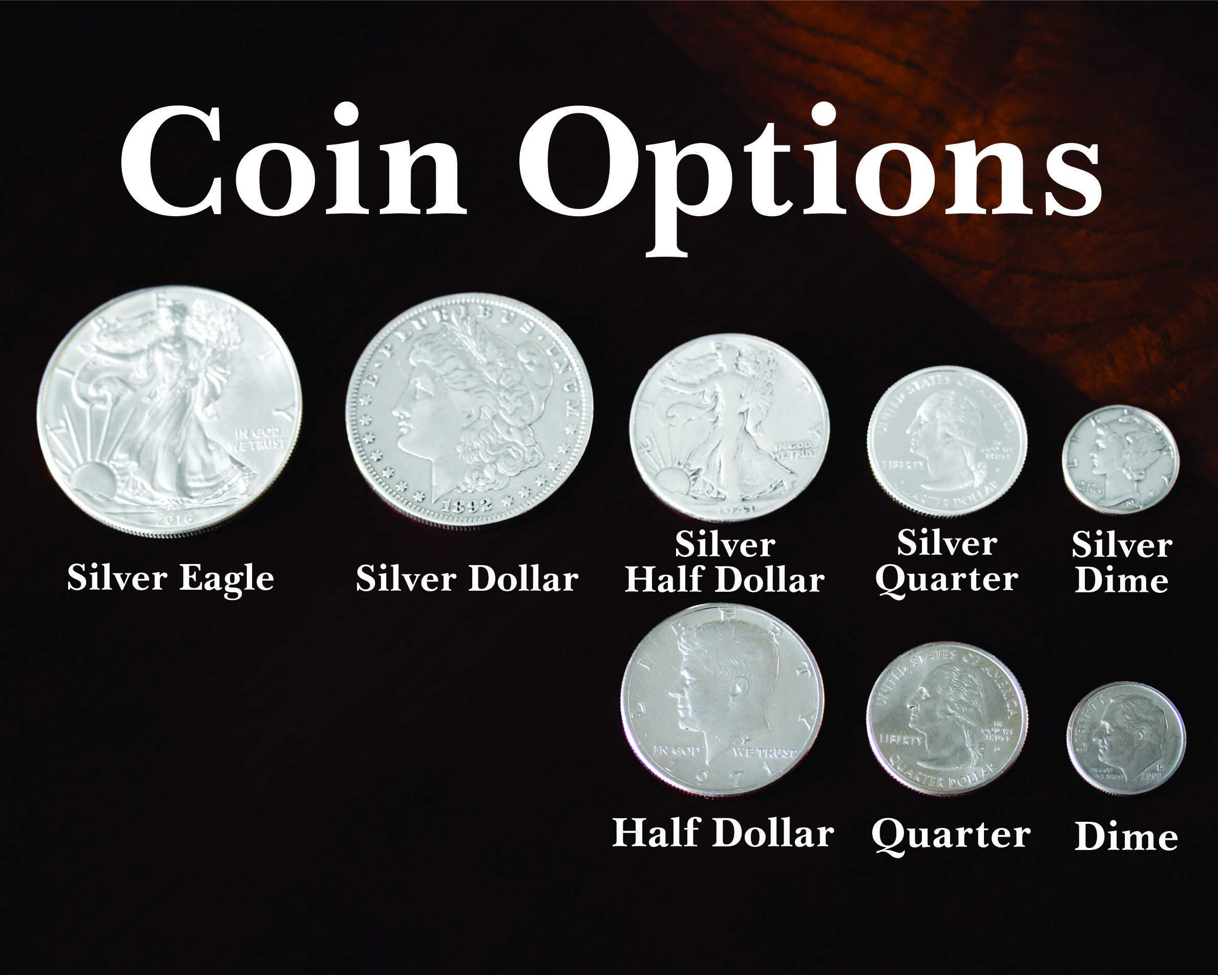 NameCoins Buck and Doe Heart Couples Necklaces, Hunting Jewelry, Split Heart, Hand Cut Coin (Half Dollar)