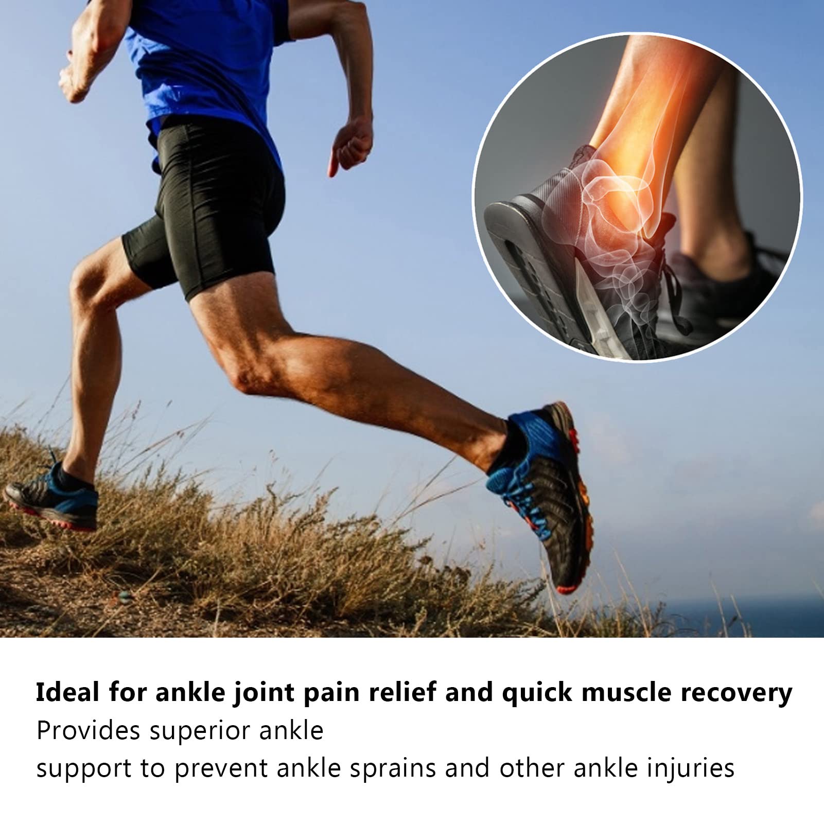 SALALIS Ankle Brace, Ankle Guard Swelling Relief Injury Reduction for Sports Man(XL)