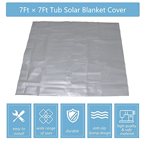 Spa and Hot Tub Bubble Insulating Cover ๐ง๐ฟ๐ถ๐บ๐บ๐ฎ๐ฏ๐น๐ฒ (๐ญ๐ฒ ๐ ๐ถ๐น) 7ft x 7ft Thermal Pool Solar Blanket Cover