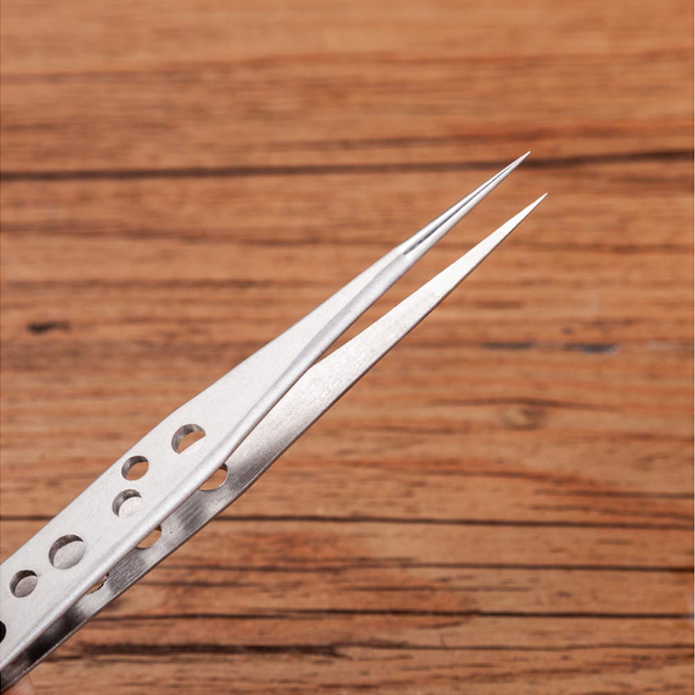 Wolfride Stainless Steel Tweezers Precision Tweezer Tool Set for Electronics Repair, Crafting (5 Pcs)