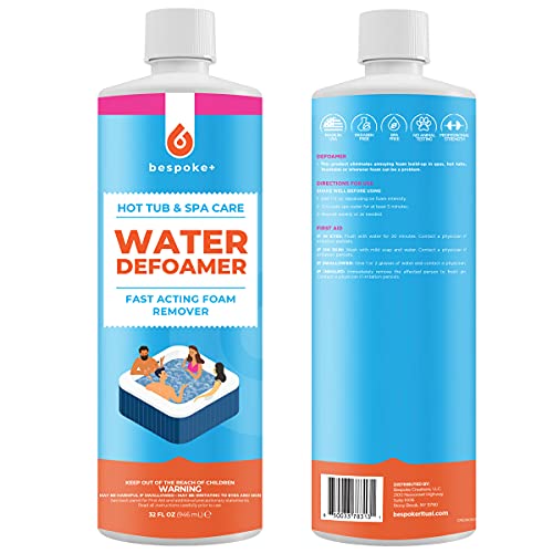 Spa Defoamer for Hot Tub & Hot Tub Foam Eliminator, Spa Anti Foam for Hot Tub Owners to Keep Spa Foam Down & get Foam Out, HotTub Foam Reducer & Spa Bubble Remover (1- Quart)