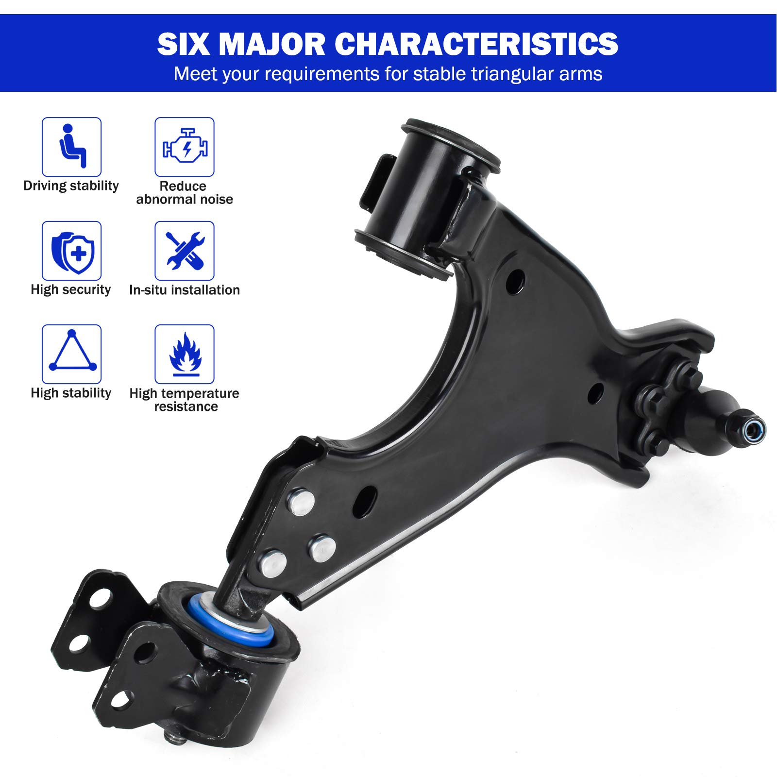 nifeida Front Lower Control Arms and Ball Joints Assembly replacement for 08-17 Buick Enclave,09-17 Traverse,07-16 GMC Acadia,07-10 Saturn Outlook K621231,K621232 Driver & Passenger