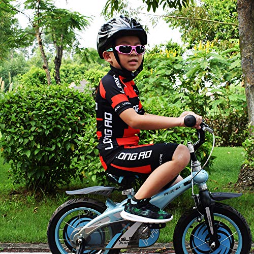 LONG AO Children Cycling Jersey Short Sleeve (red, 8XS)
