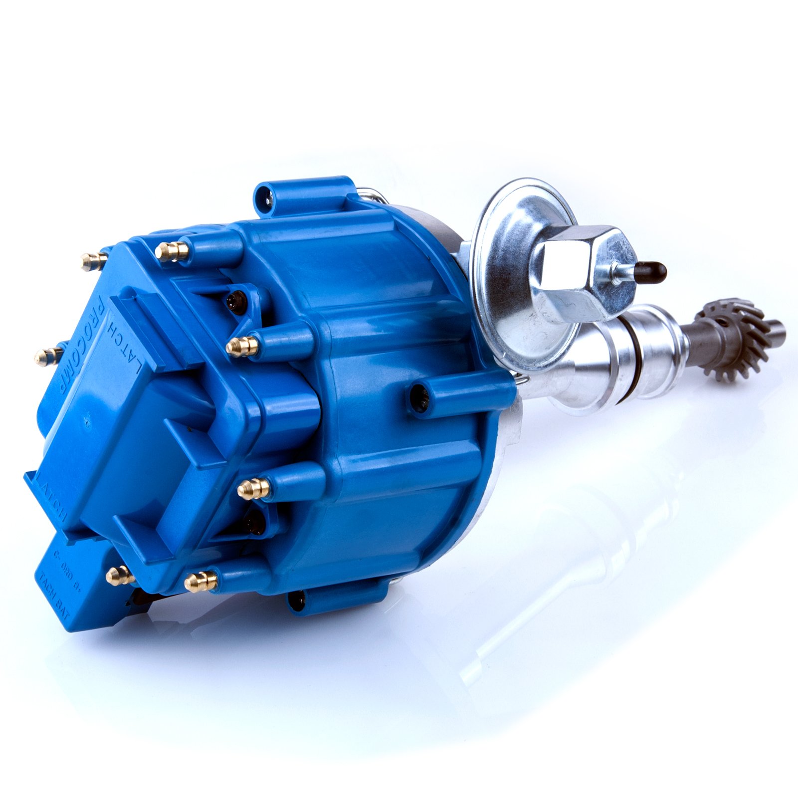 MAS Ignition Distributor w/Cap & Rotor compatible with Ford 351C 351M 400 429 460 HEI 65,000 Volt Coil KA-1046013 PE332U JM6506BL 351CBLHEI0 (BLUE)