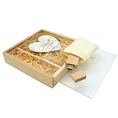 LONMAX Wedding USB Flash Drive 16GB Memory Disk with Gift Box (16GB, LM-US-FMFK+YKL+DMH-16GB)