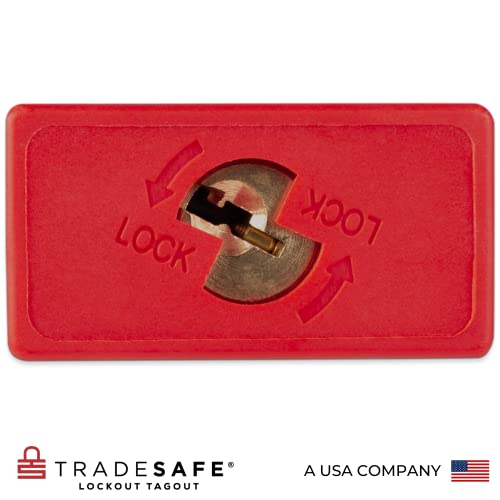TRADESAFE Lockout Tagout Locks Set - 10 Red Loto Locks, Lockout Locks Keyed Different, 1 Key Per Lock, OSHA Compliant Lock Out Tag Out Padlocks, Safety Padlocks for Electrical Lockout Tag Out Kits