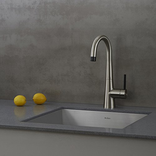 KRAUS Pax 18 1/2-inch 18 Gauge Undermount Single Bowl Stainless Steel Kitchen Sink, KHU19