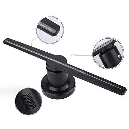 Maiman 16.5" 3D Hologram Fan, 224 Beads Windows/Android Software 3D Animated Holographic Projection Fan for Shop Front Light Box