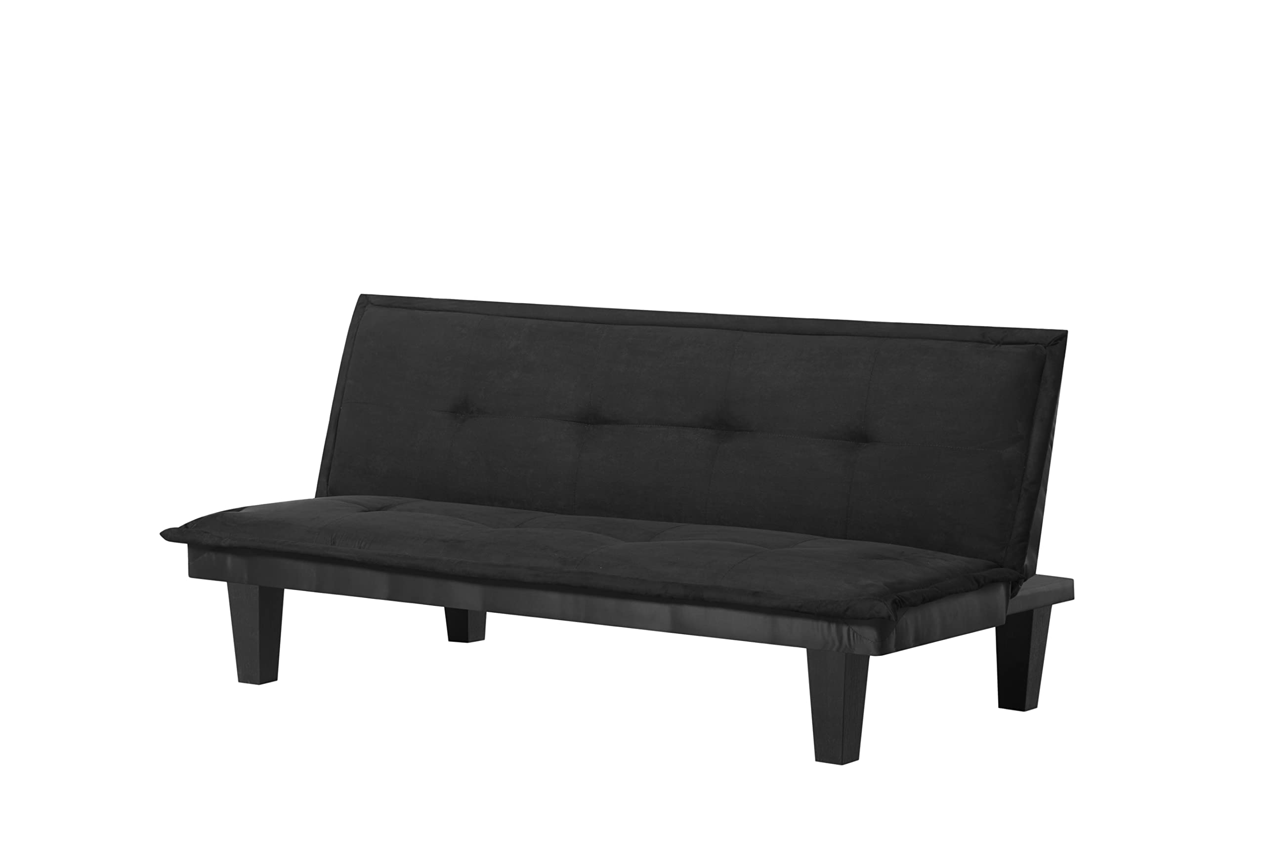 LCH Convertible Folding Sofa Bed, Futon Sofabed with 3 Adjustable Positions for Living Room, Home, 63.8” x29.9”x 28.3”, Black