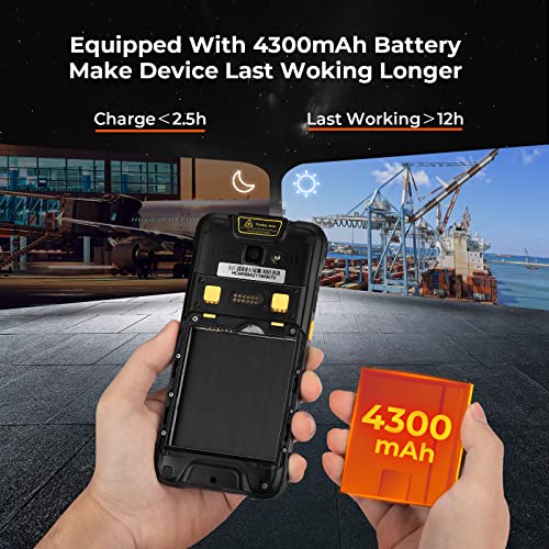MUNBYN Rugged Tablet, 10.1 inch Windows 10 Pro Rugged Tablet and 2023 Android Barcode Scanner with Pistol Grip