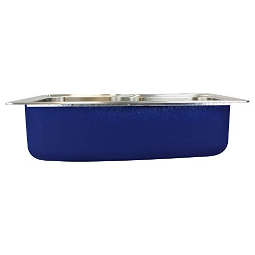 Transolid MTSO33229-1 Meridian Stainless Steel 1-Hole Drop-In Single Bowl Kitchen Sink, 22 1/64"L x 33"W x 9"H, Brushed Stainless Steel
