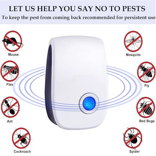 Ultrasonic Pest Insect Repeller 10 Pack Repellent Plug in, Mosquito Repellent, Rodent Repellent Indoor Ultrasonic Pest Control Roach, Mice, Spider Insects Mosquito Rodent Repellent