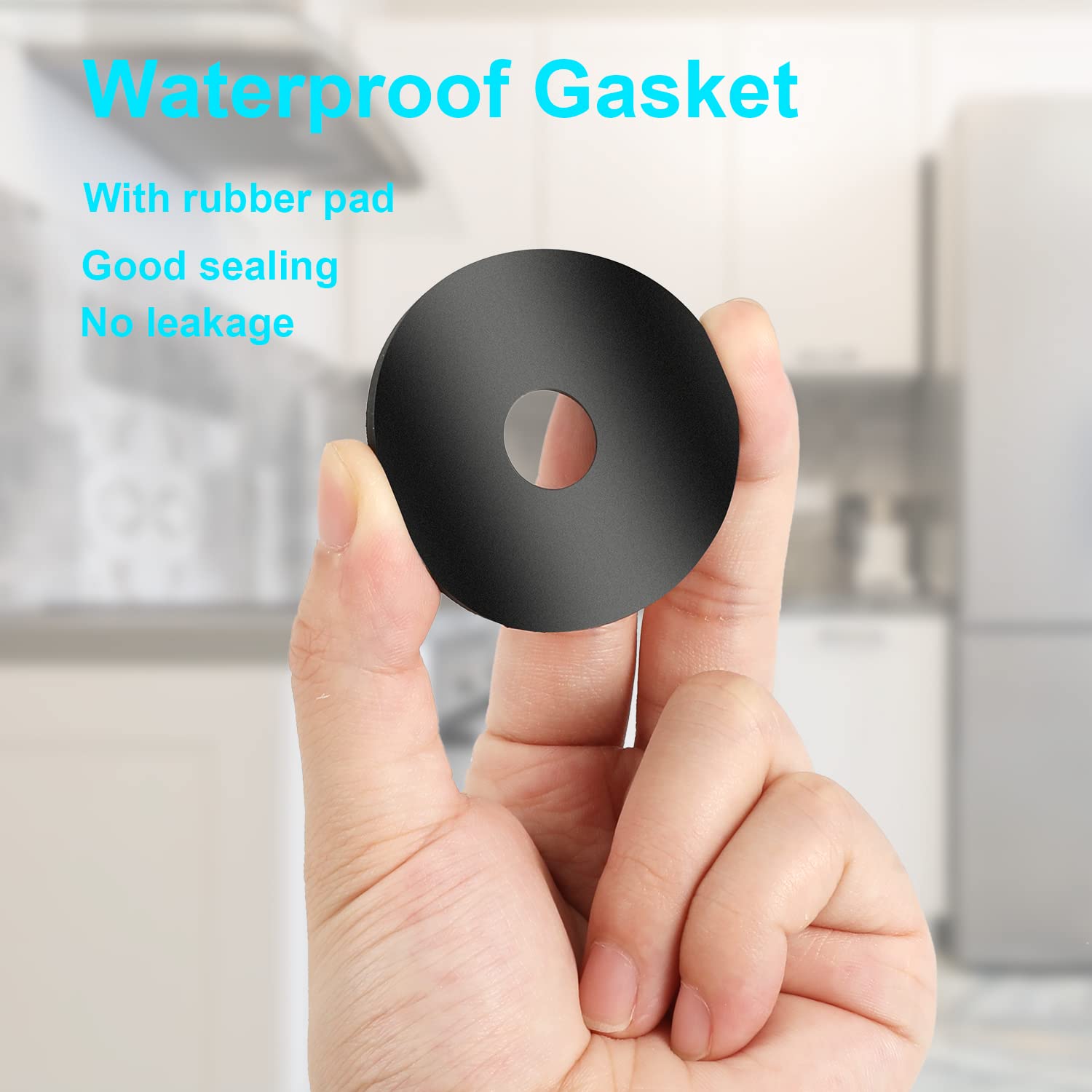 Sink Hole Cover Black, 2" Stainless Steel Kitchen Sink Hole Cap Faucet Hole Cover Leakproof Black Stopper Hole Cover for Sink Tap Hole Plug