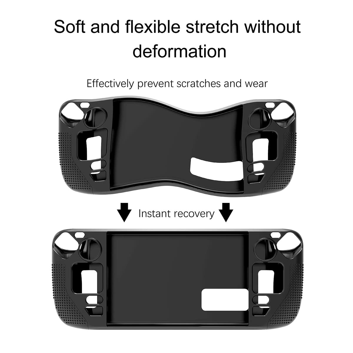 Protective Case for Steam Deck case Full Protection Silicone Cover with Shock-Absorption and Anti-Scratch Game Console Case Cover Compatible with Steam Deck