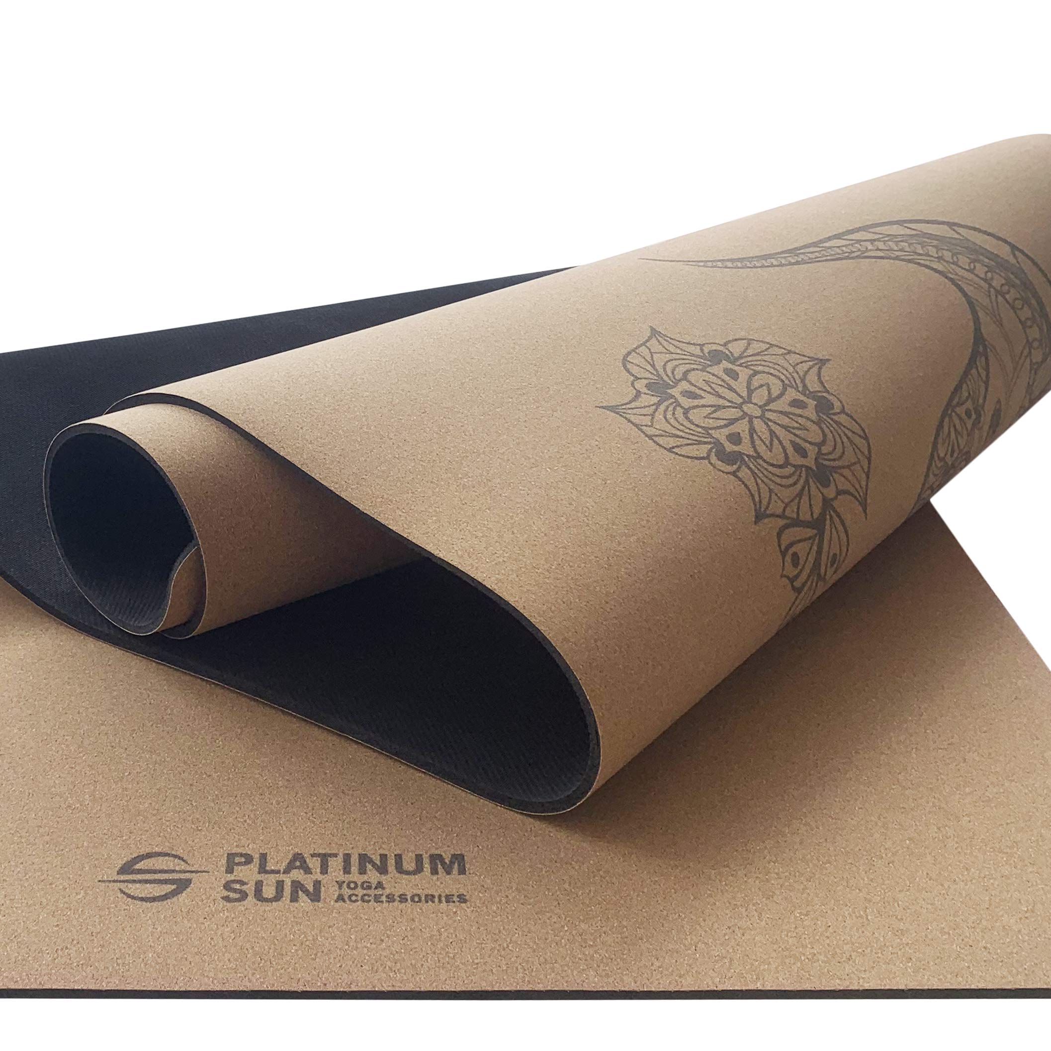 Luxury Cork Yoga Mat - Non Slip Soft Thick Long Wide Mats For Hot Yoga - Gemini (73" x 25" x 5mm)