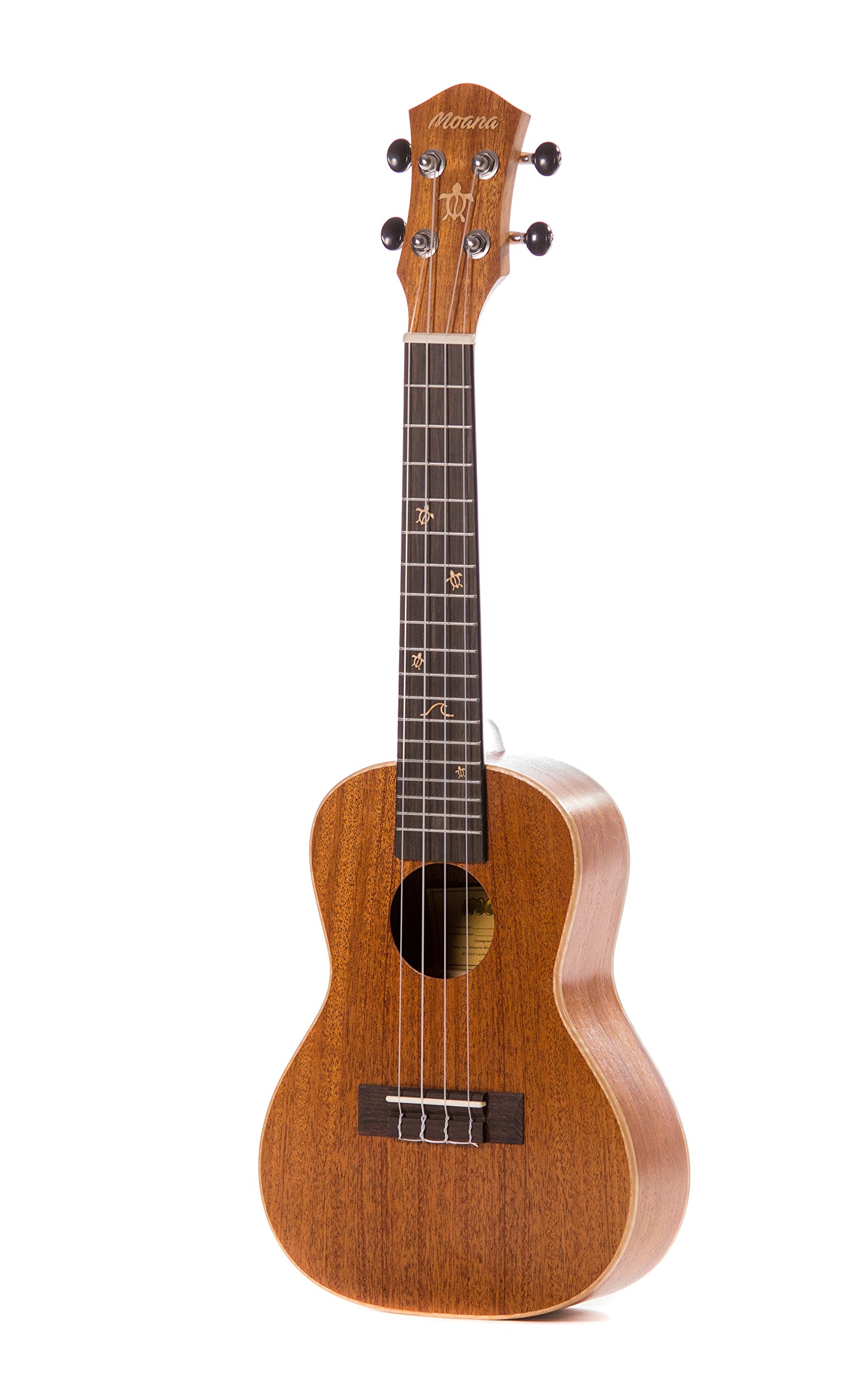 Moana Concert Mahogany Ukulele Bundle with Gig Bag, Tuner, Aquila Strings,Wall Hook, Music Book? (Ukulele with Gig Bag and Accessories)