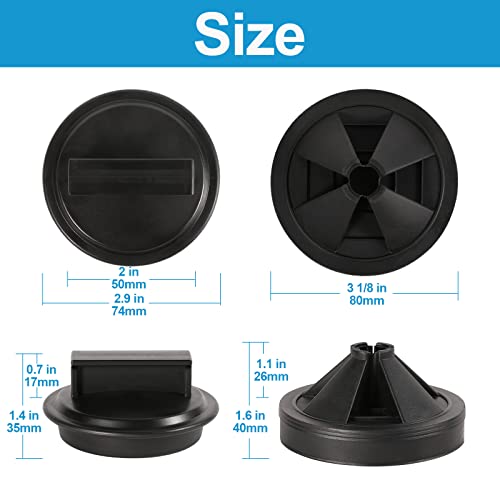 RQYEKDO Garbage Disposal Splash Guards with Rectangle Kitchen Sink Stopper Kit, 3 1/8 Inch Sink Baffle Food Waste Disposal Accessories Drain Plugs for Waste King, Whirlaway, GE Models