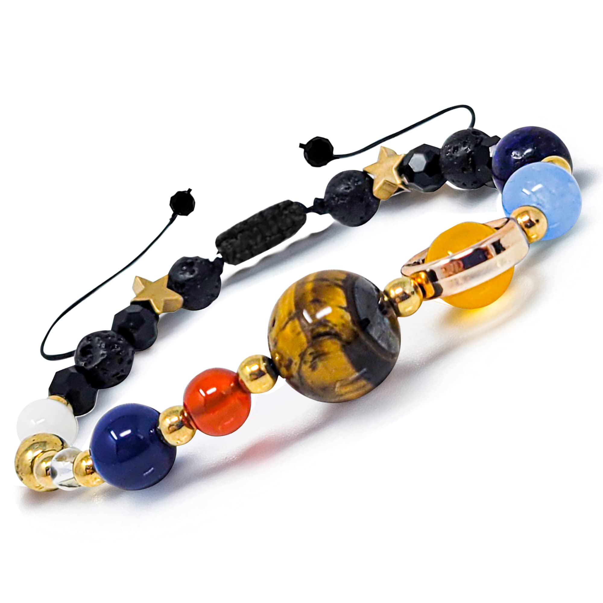 Nostalgish Solar System Bracelet [Better Quality, Lower Price] - Universe Galaxy The Eight Planets Guardian Star Natural Stone Beads Bracelet Strand Stretch Bangle Gifts Unisex