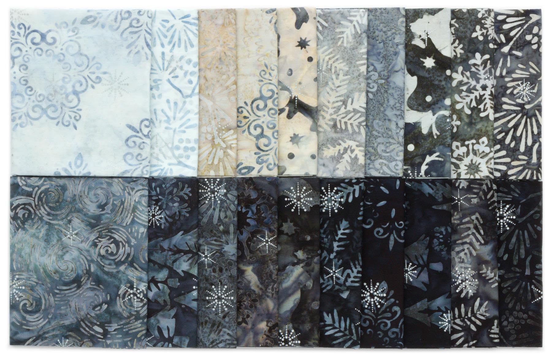 Lunn Studios Artisan Batiks Winter Wonderland Graphite 20 Fat Quarters Robert Kaufman FQ-2029-20