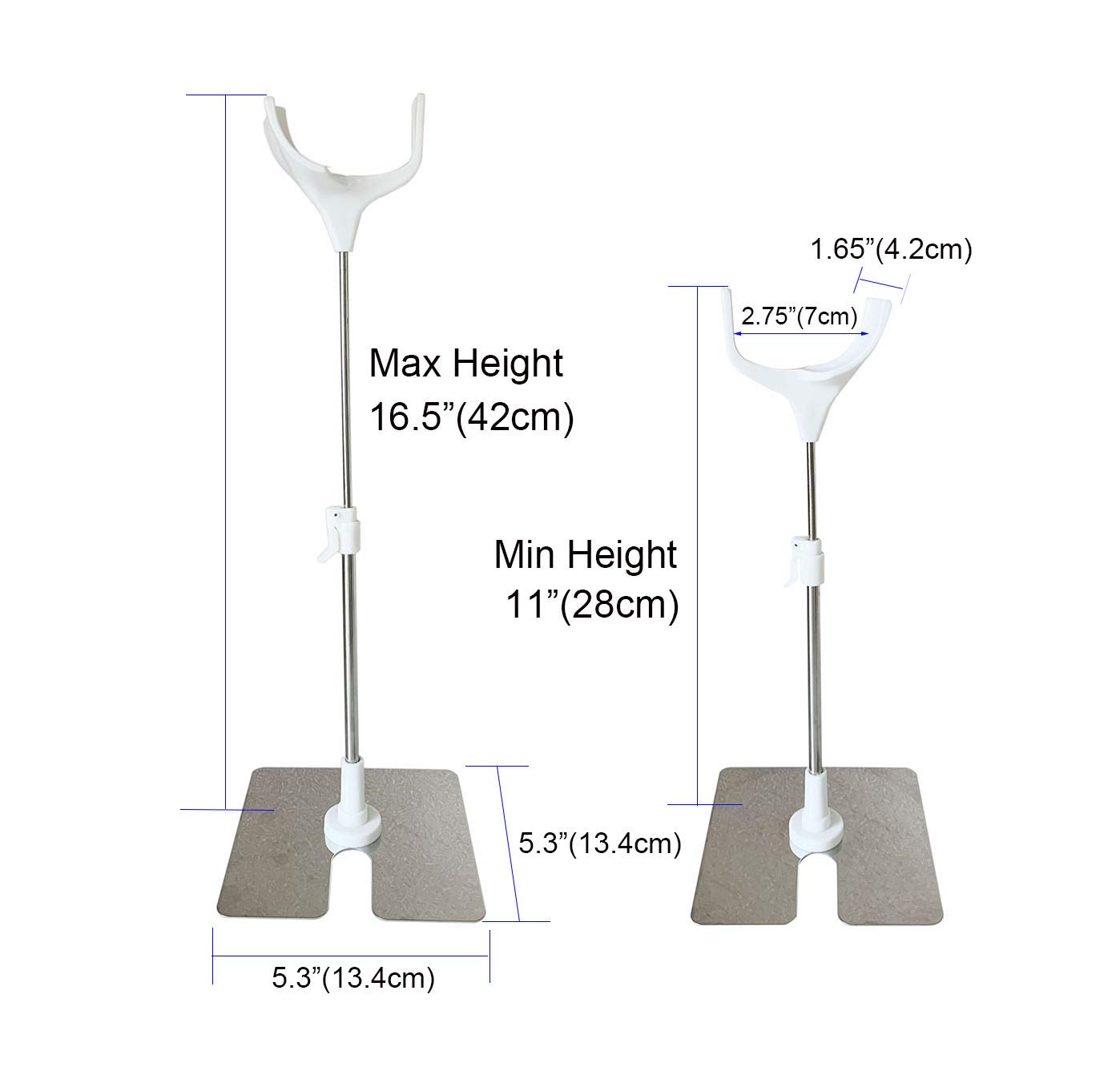 MEOLY Detachable 11"-16.5" Doll Stand Ajdustable Stainless Steel Doll Support Stand Action Figure Display Rack for Window Display, Decoration, Collection, Decoration