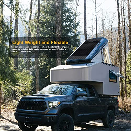 XINPUGUANG Flexible Solar Panel 200W 12V Solar Kit Monoctrystalline, 100W Solar Panel, 20A Charge Controller, Extension Cable, Alligator Clip Cable for Battery RV Car Boat Trailer (200W Solar Kit)