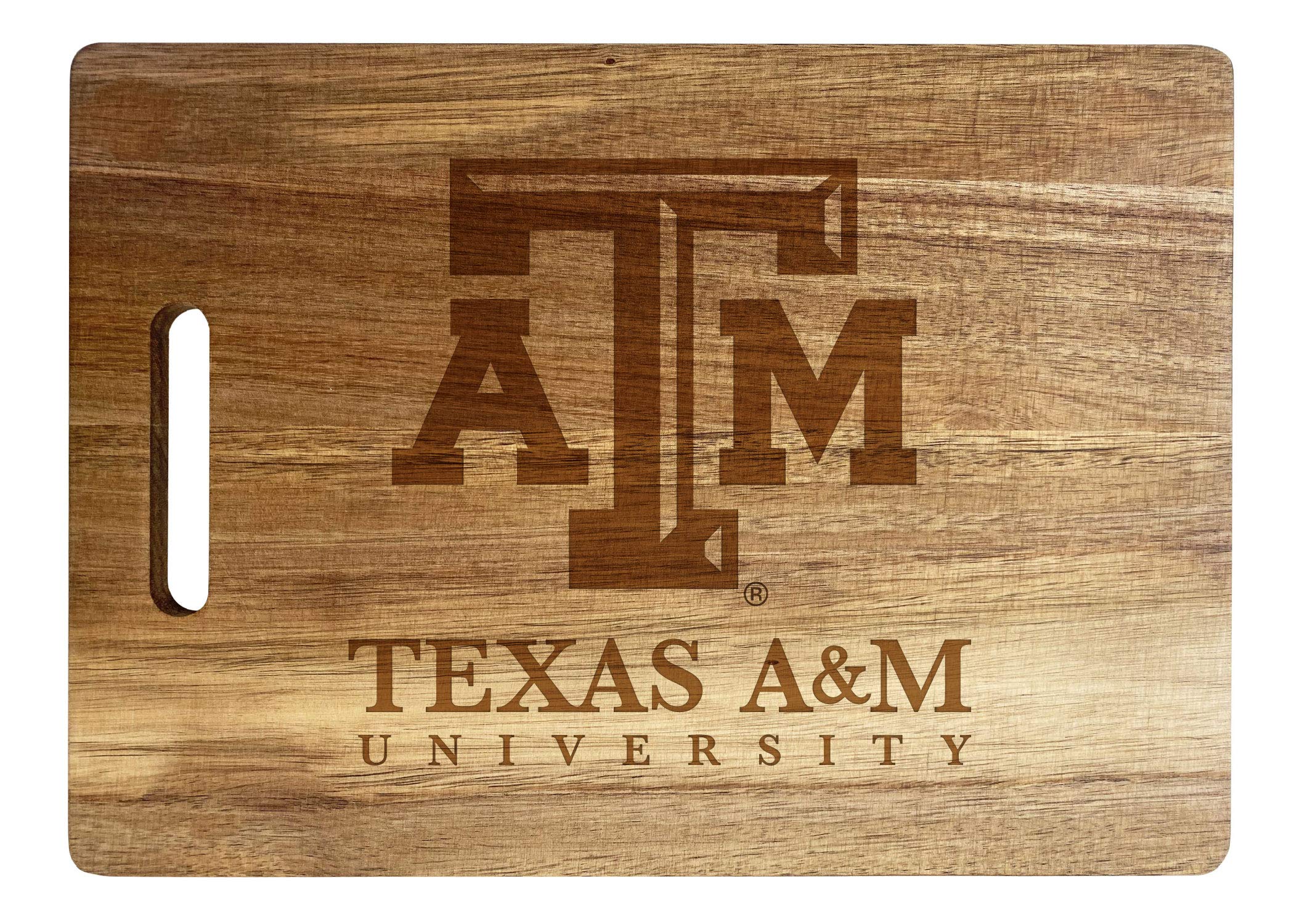 Texas A&M Aggies Engraved Wooden Cutting Board 10" x 14" Acacia Wood - Large Engraving Officially Licensed Collegiate Product