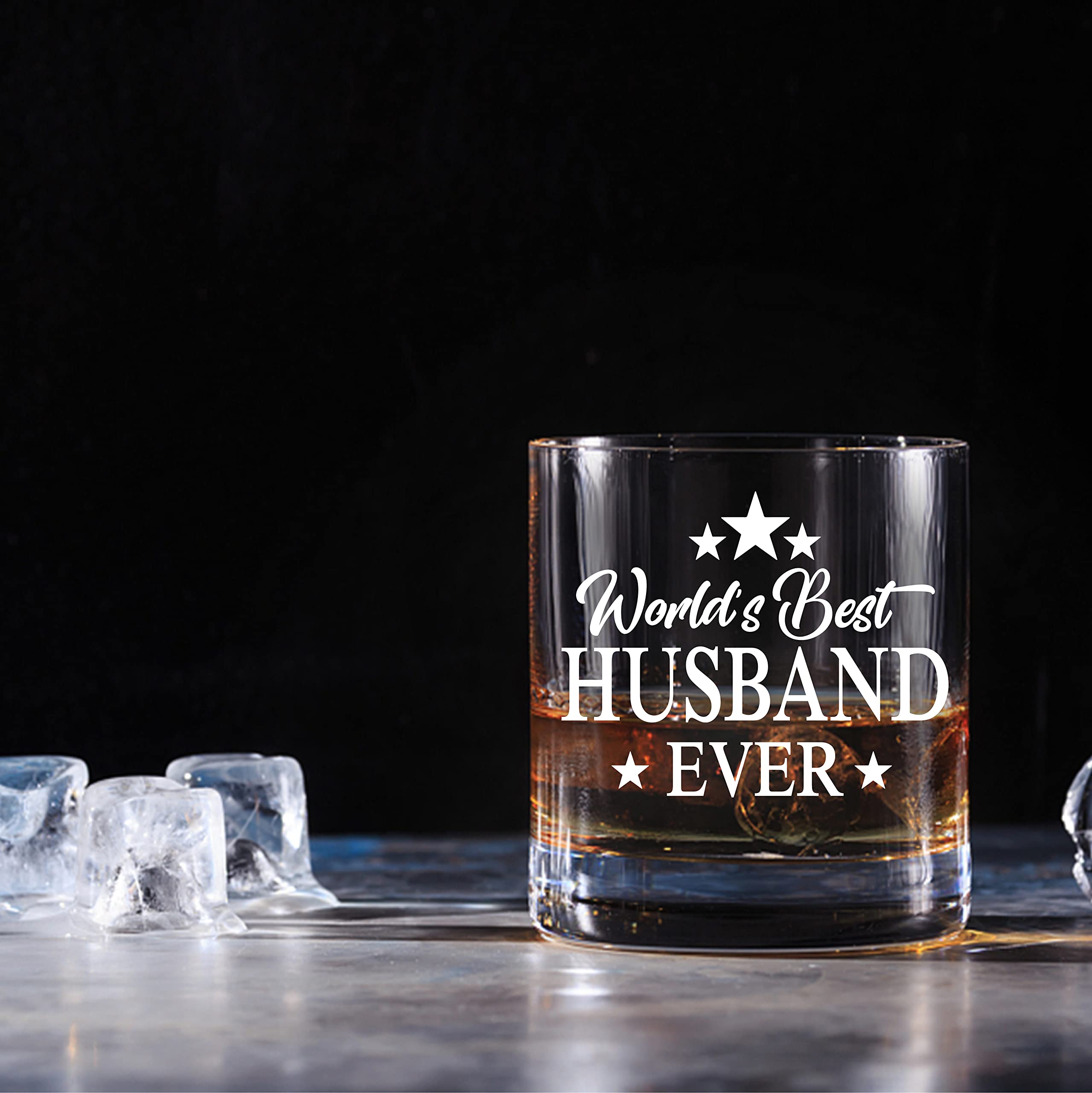 Perfectinsoy Husband Whiskey Glass Gift Box, Gift for Husband from Wife, Husband Present from Wife