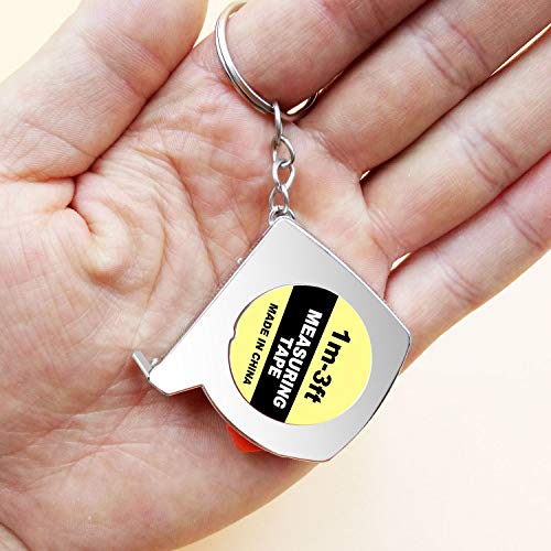Trounistro 24 Pack Tape Measure Keychains Mini Tape Measure Retractable Measuring Tape, 1 m/ 3 ft