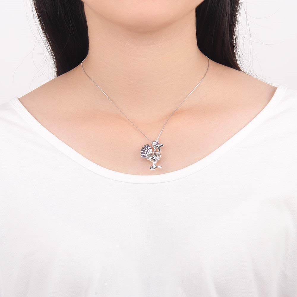 LGSY 925 Sterling Silver Turkey Cage Pendants for Pearl, Pearl Cages for Pearl DIY Jewelry Making