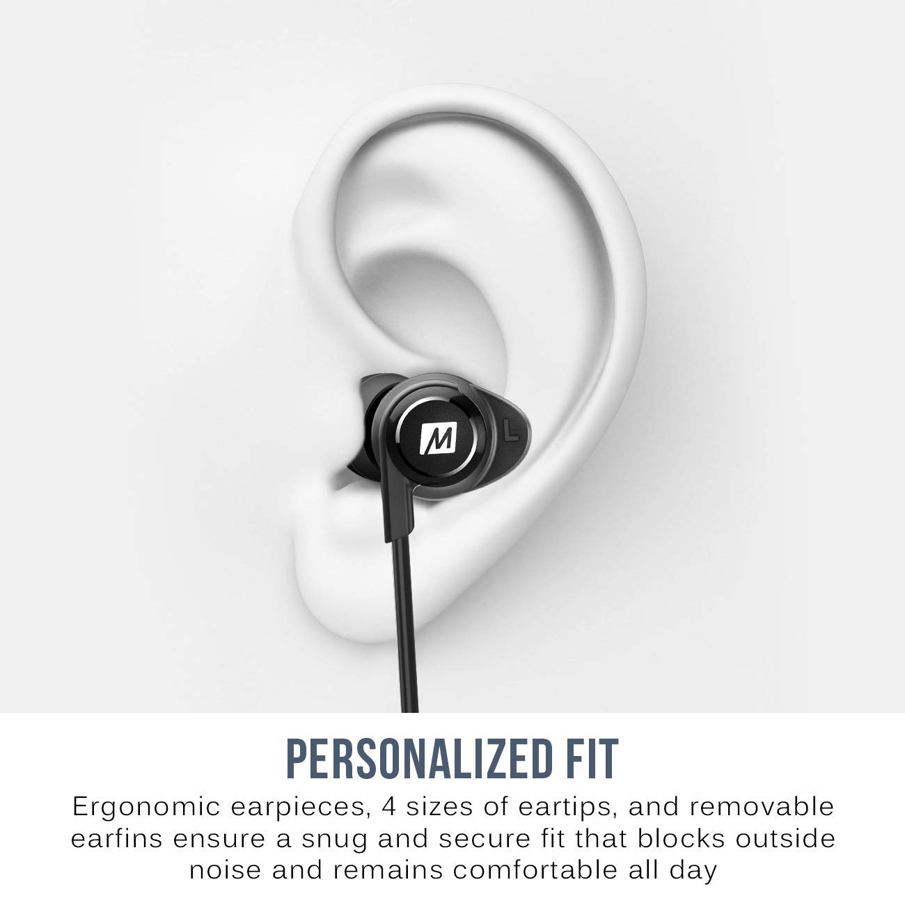 MEE audio M9B Bluetooth Wireless Sweatproof in-Ear Headphones with Headset (Bluetooth 5.0; 9 Hour Battery Life) (Renewed)