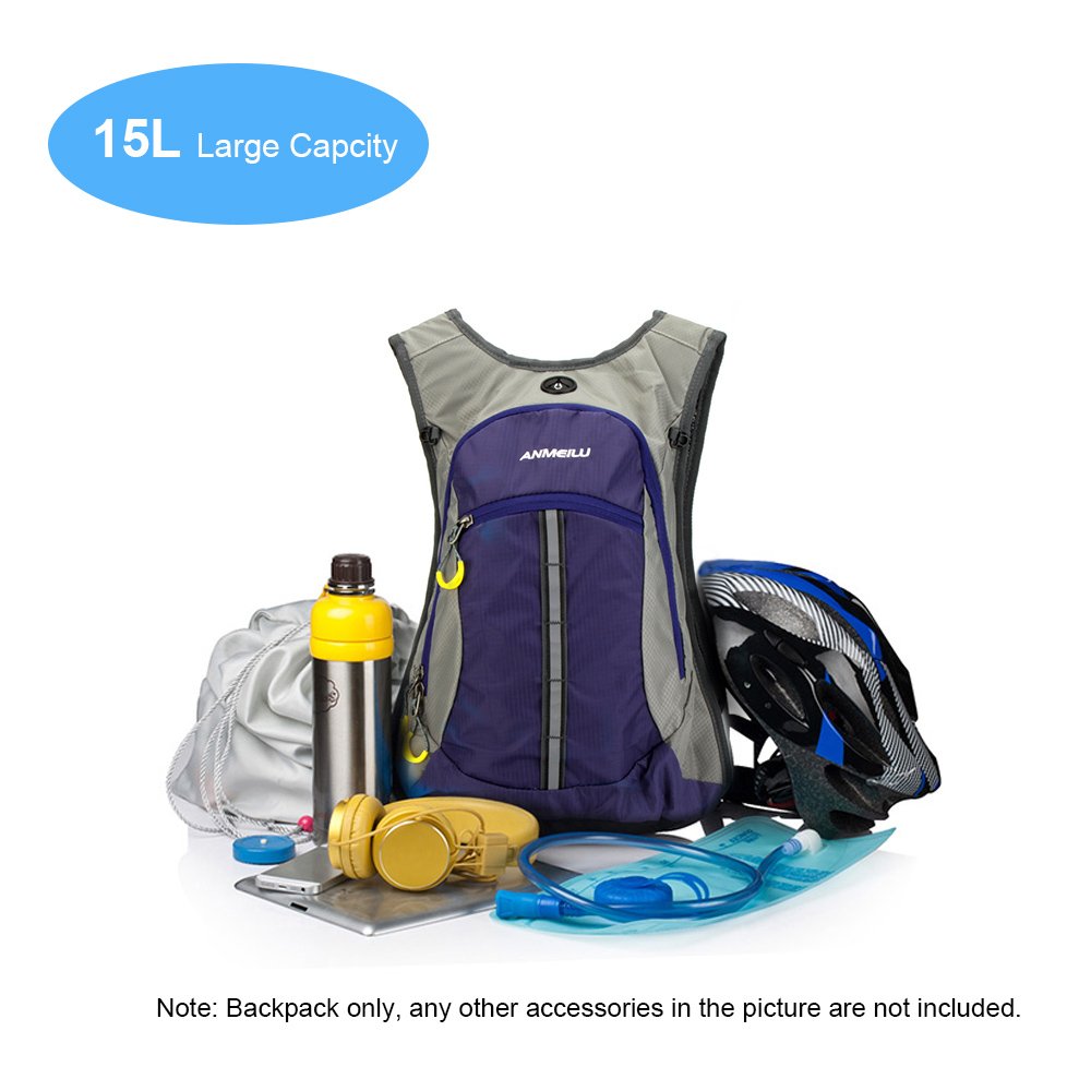 LIXADA Bike Backpack,15L Bicycle Shoulder Backpack Waterproof Breathable Rucksack with Rain Cover