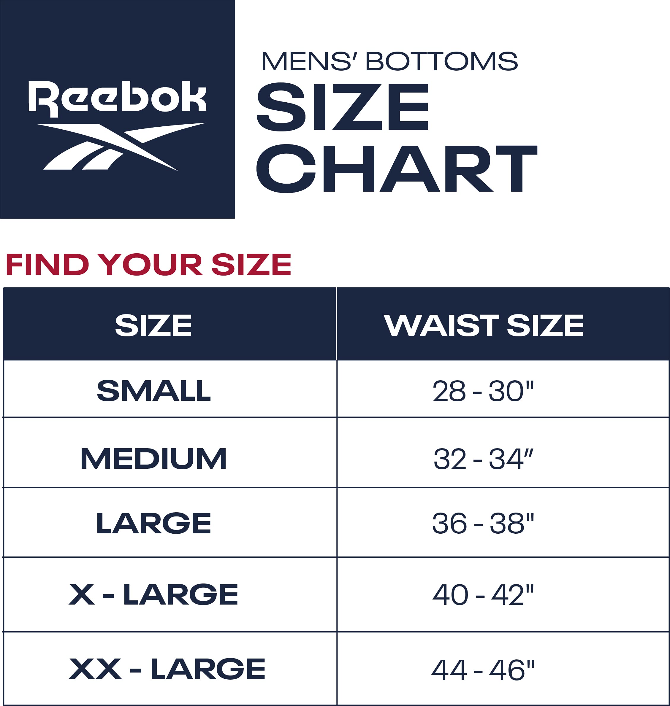 Reebok Mens Compression Pants – Athletic Base Layer Mens Leggings Thermal Pants - Performance Compression Tights for Men S-XL, Size Large, Black