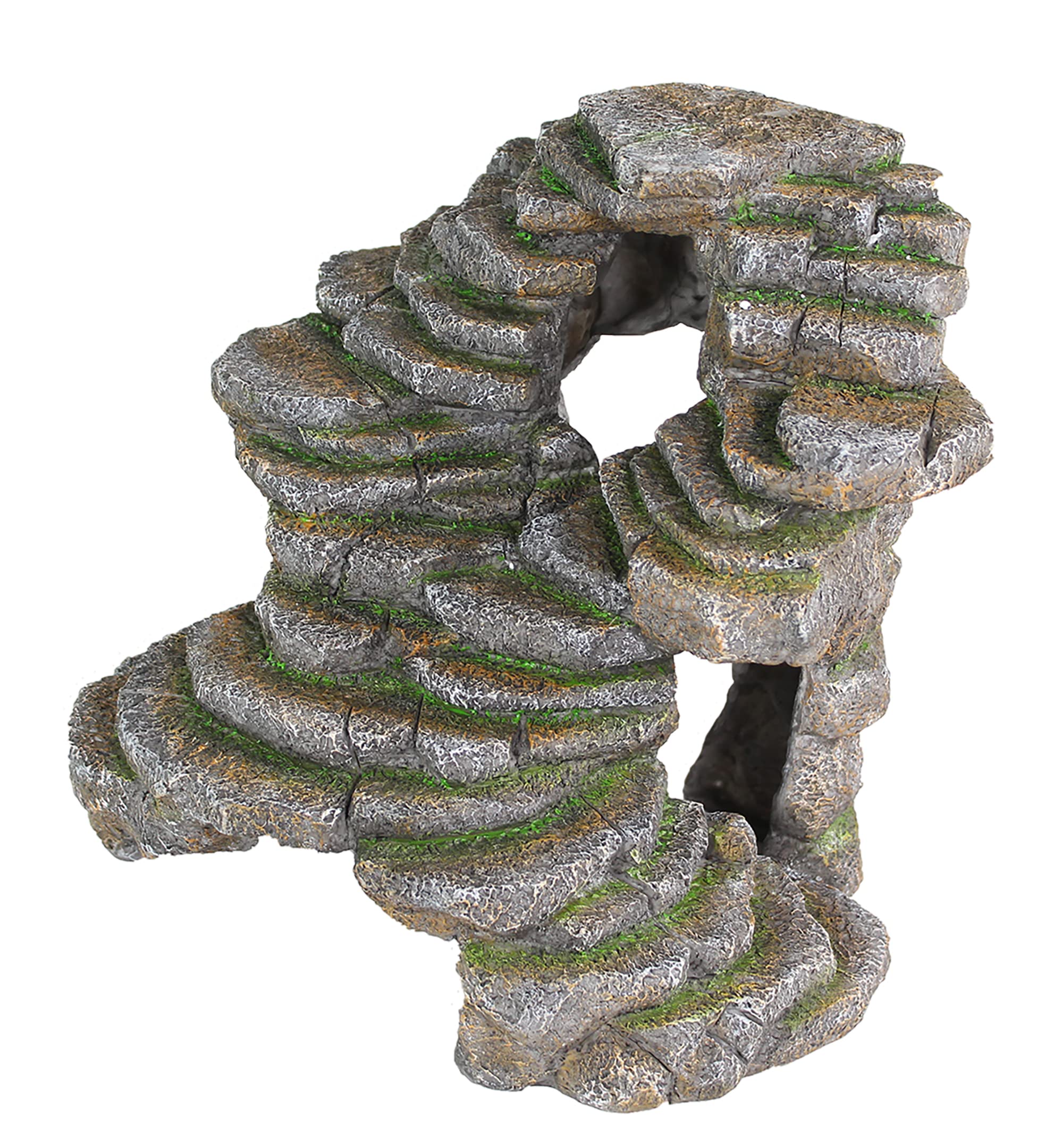 Penn-Plax Reptology Shale Scape Step Ledge & Cave Hideout β Decorative Resin for Aquariums & Terrariums β Great for Reptiles, Amphibians, and Fish β Extra Large