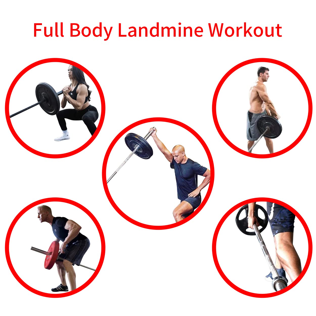 Landmine Attachment for Barbell by SEWD β Portable 2β Olympic Barbell Landmine Exercise Base for Presses, T Bar Row, Rotation, Split Squats and Home Gym Workouts
