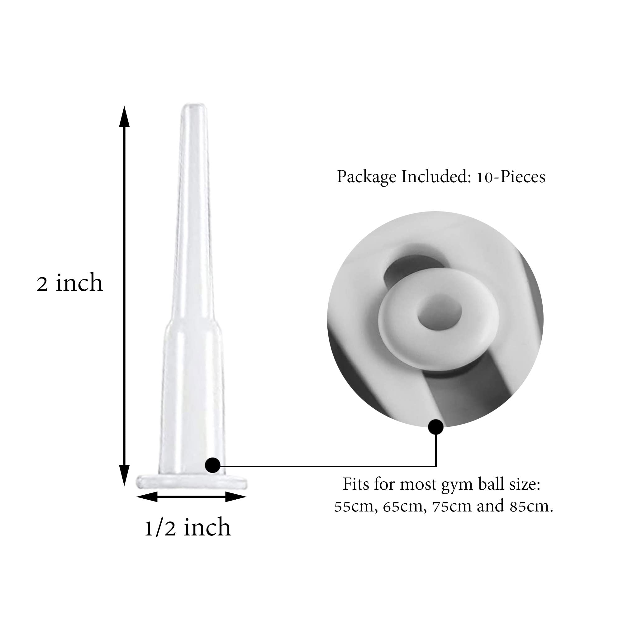 Lxnoap 10-Pieces Fitness Exercise Sport Yoga Ball Inflatable Bed Pool Air Stopper Plug Pin