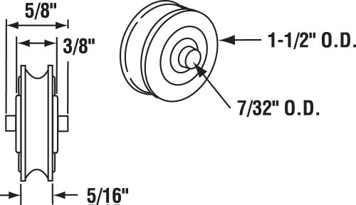 Prime-Line D 1766 1-1/2 In. Steel Ball Bearing Rollers, for Precision (2 Pack)