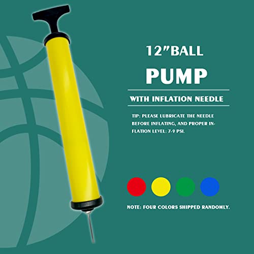 PATTONLEX Basketball - Official Size 7 (29.5") - Composite Leather - Indoor/Outdoor Ball for Men(Blue/Yellow)