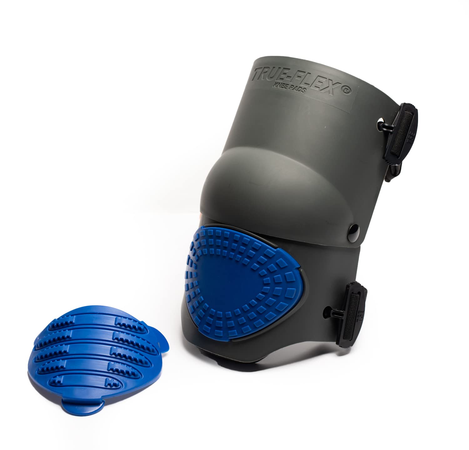 TSE Safety - TSE-TFLX-4-16-GEL Flex Work Knee Foam Padding Pads - Anti-Slip Strong Double Straps Comfortable Knee Protection Breathable Heavy Duty for Indoor and Outdoor Use β Black & Blue