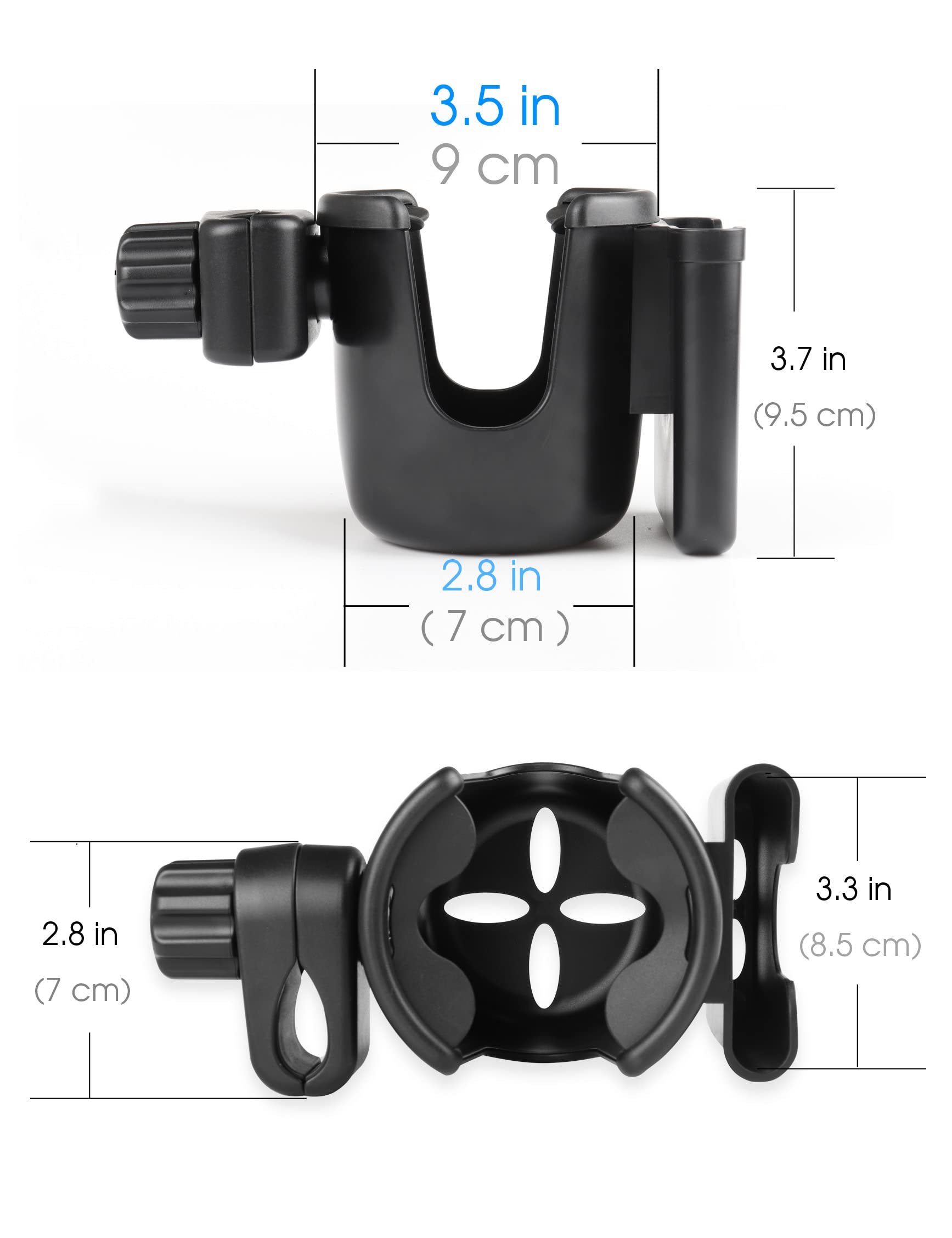 Mr.Power Mic Stand Cup Holder with Phone Holder, Universal 2-in-1 Bottle Holder for Music Stand, Boom