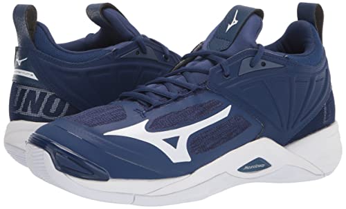 Mizuno Women's Wave Momentum 2 | Women's Indoor Volleyball Shoe | Navy/White | US Women's 7.5