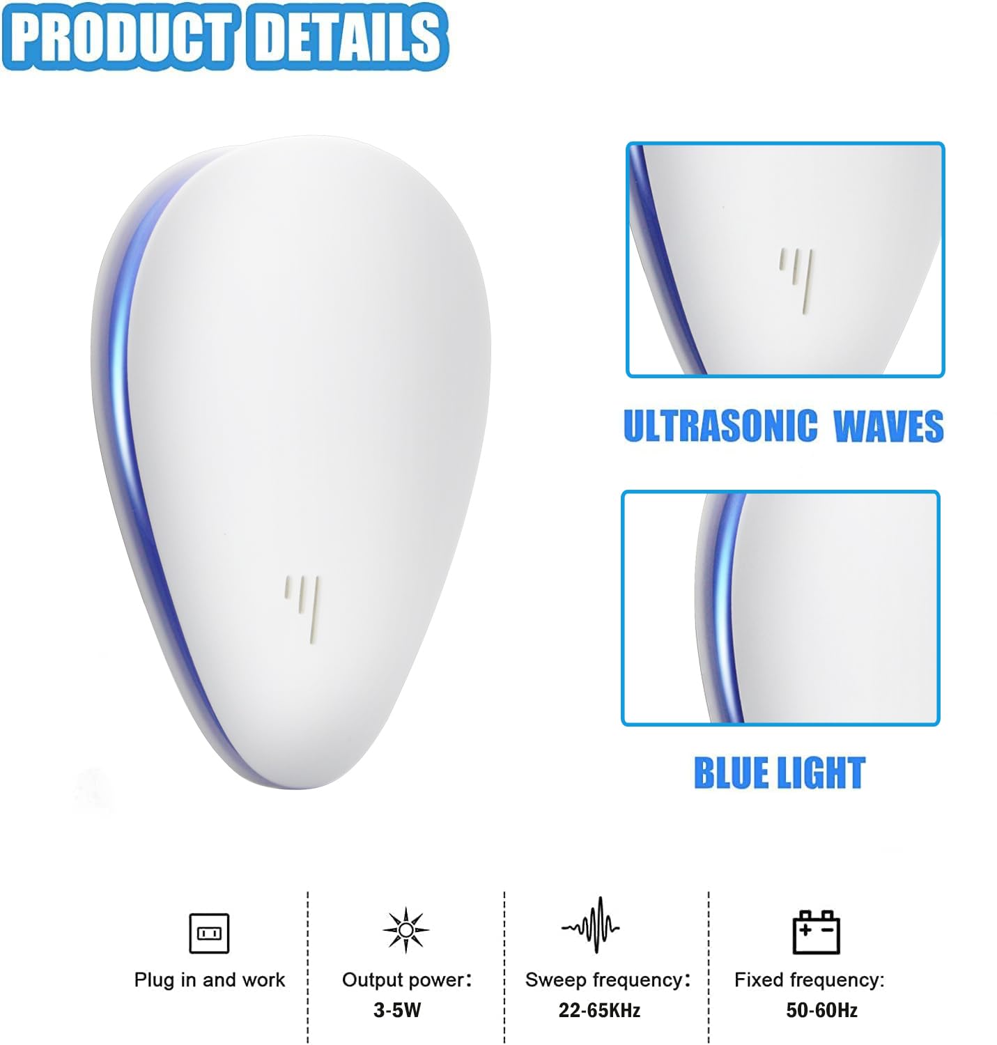 Ultrasonic Pest Repeller, VGODJIG Indoor Pest Control for Bug, Rondent, Mouse, Mosquito, Spider, Electronic Pest Repellent Ultrasonic Plug in for Home, Kitchen, Office, Warehouse, Hotel(6 Packs)